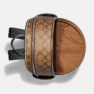 Coach | Bags | Coach Court Backpack In Signature Canvassvkhakipale Lime ...